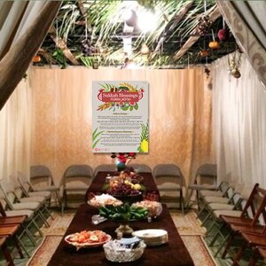 Sukkah Blessings Printable Decoration for Sukkah, Decor for Sukkot ...