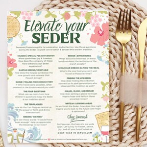 Interactive Passover Seder Question Printable Passover Table Game ...