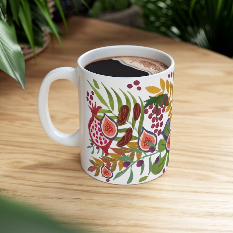 7 Fruits of Israel, 7 Species of Israel, Mug, Tea Cup, Coffee Cup ...