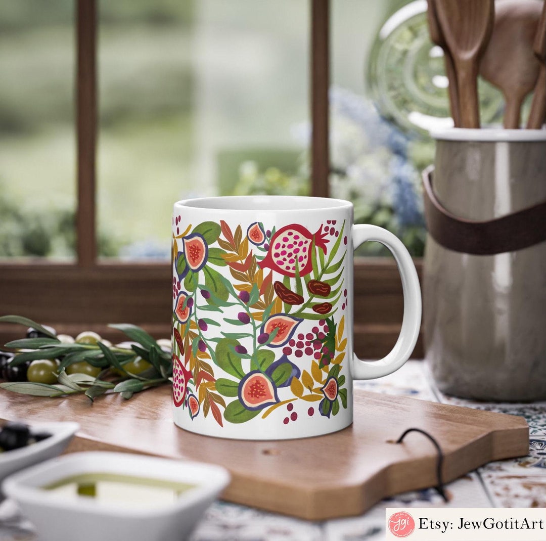 7 Fruits of Israel, 7 Species of Israel, Mug, Tea Cup Coffee Cup ...