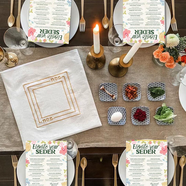 Interactive Passover Seder Question Printable Passover Table Game ...