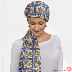 Palm Tree Dates Scarf Israeli Head Headwrap Flowers Scarves Women ...