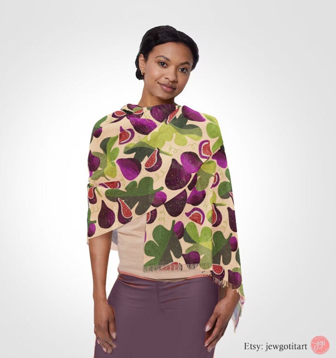 Figs of Israel Scarf Head Headwrap Fruit Scarves Women Fabric Hair ...