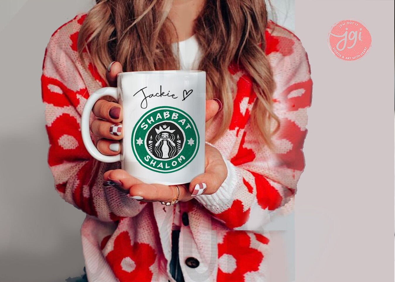 Custom Starbucks Shabbat Shalom Mug With Heart Good Shabbos - Etsy