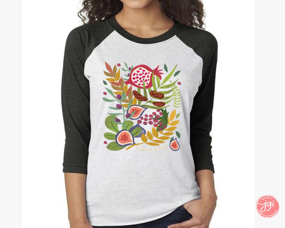 Unisex 3\4 Sleeve Baseball Tee, Pick Any Shirt Design, Jewish Art ...