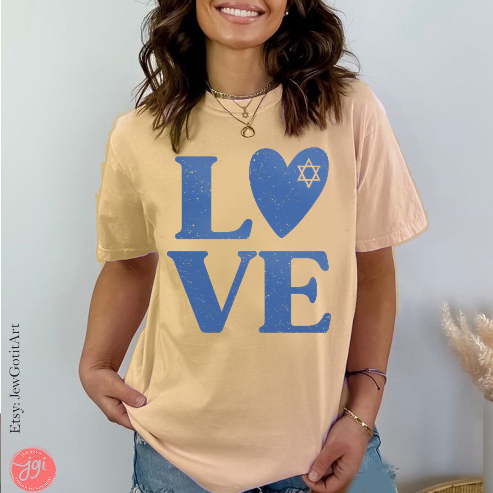 Love Israel Shirt Support Israel Artist Hebrew Letters Jewish Shirt ...