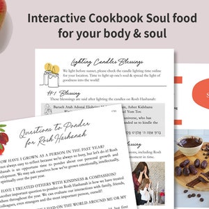 Rosh Hashanah Cookbook, Hardcover Book, Recipes, Blessings, Spiritual ...