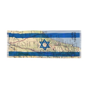 Israel Flag Map Scarf Light Men Women Hair Cover Covering Jewish ...