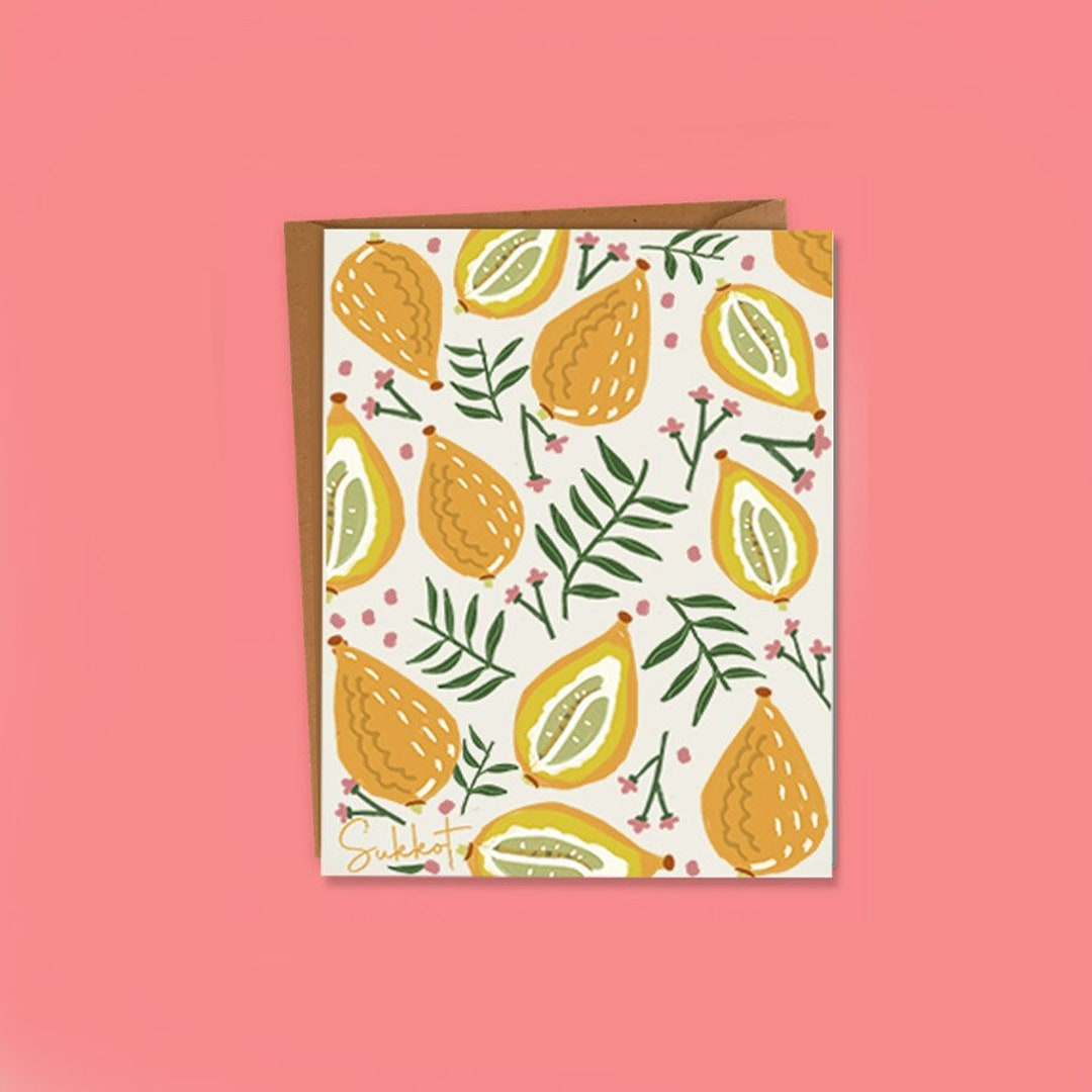 Happy Sukkot Greeting Card, Etrog, Graphic Card | Feast of Tabernacles ...