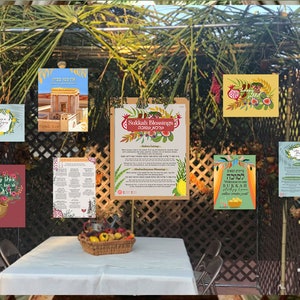 Sukkah Blessings Printable Decoration for Sukkah, Decor for Sukkot ...