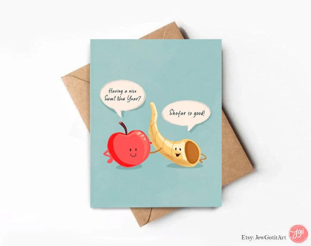 Rosh Hashanah Hungry Caterpillar Card - Funny Shofar Horn, Honey ...
