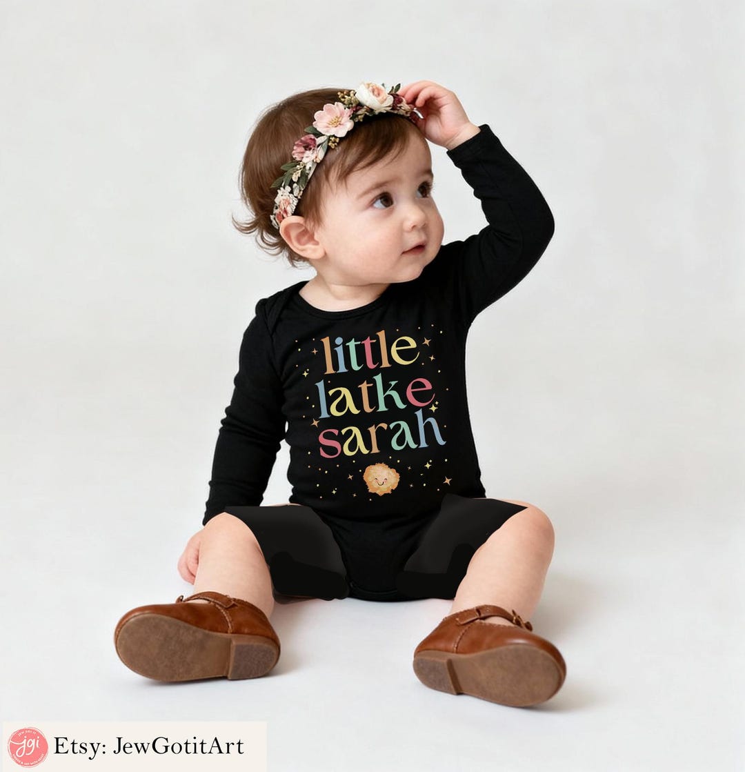 Little Latke Baby Onesie | Hanukkah Shirt | Personalized Jewish Gift ...