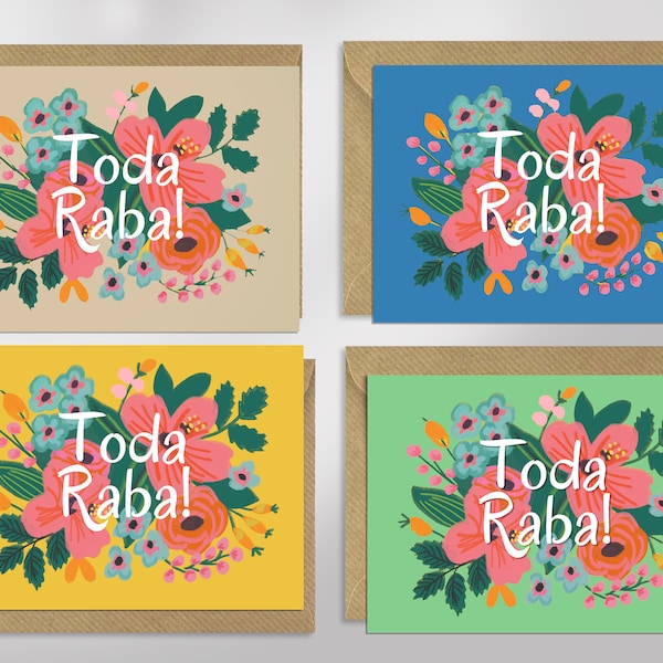 Hebrew Thank You Card - Etsy