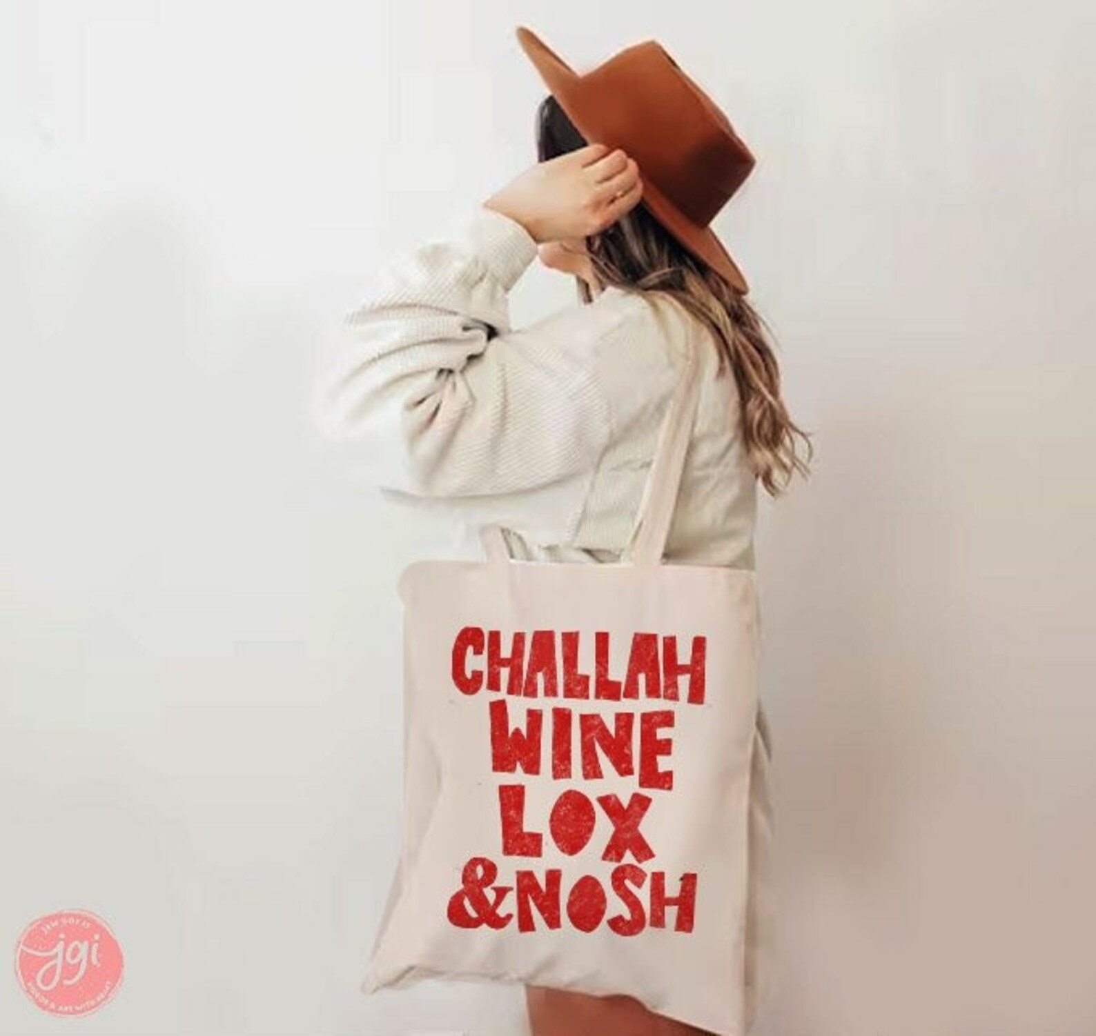 Shabbat Challah Tote Bag Design Trendy Israeli Artist Israel Art Jewish ...
