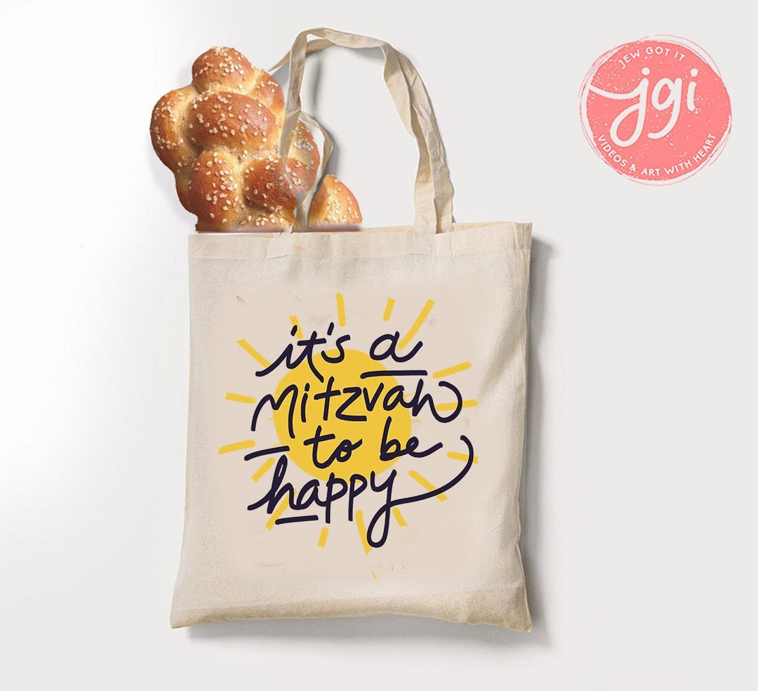 Happy Jewish Bag Tote Bag Canvas Tote Bag It's a - Etsy