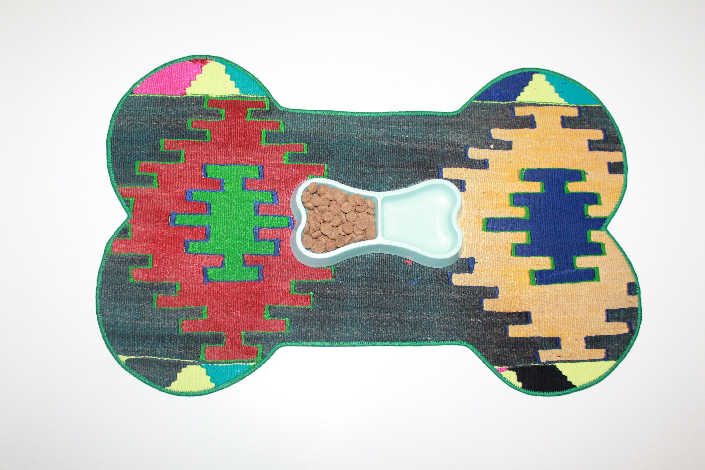 Buy Big Rug Bowl,green Color Floor Dog Bowl, Pet Feeding Bowl,hand ...