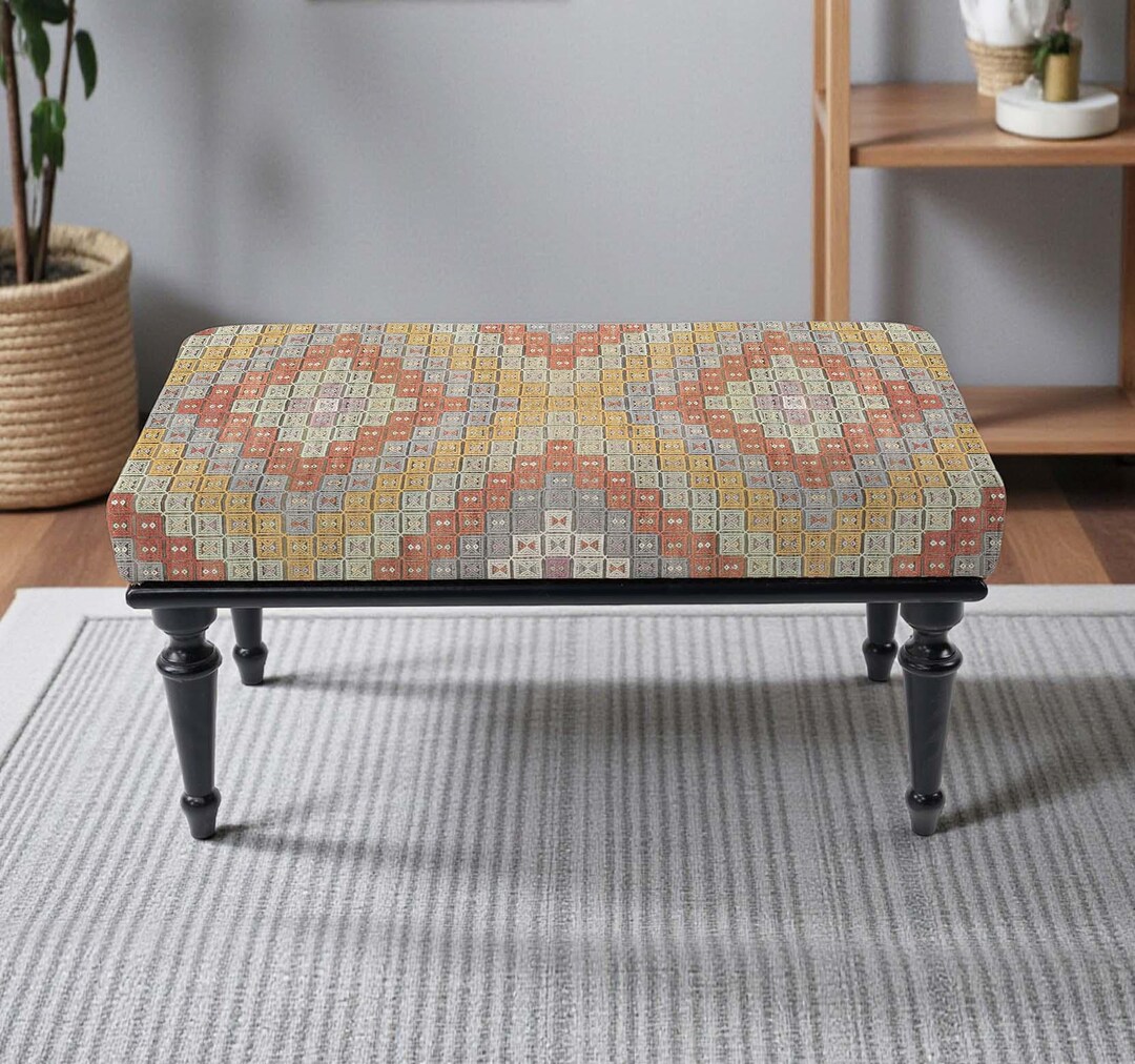 Geometric Pattern Bench, Frontdoor Bench, Hallway Bench, Dining Table ...
