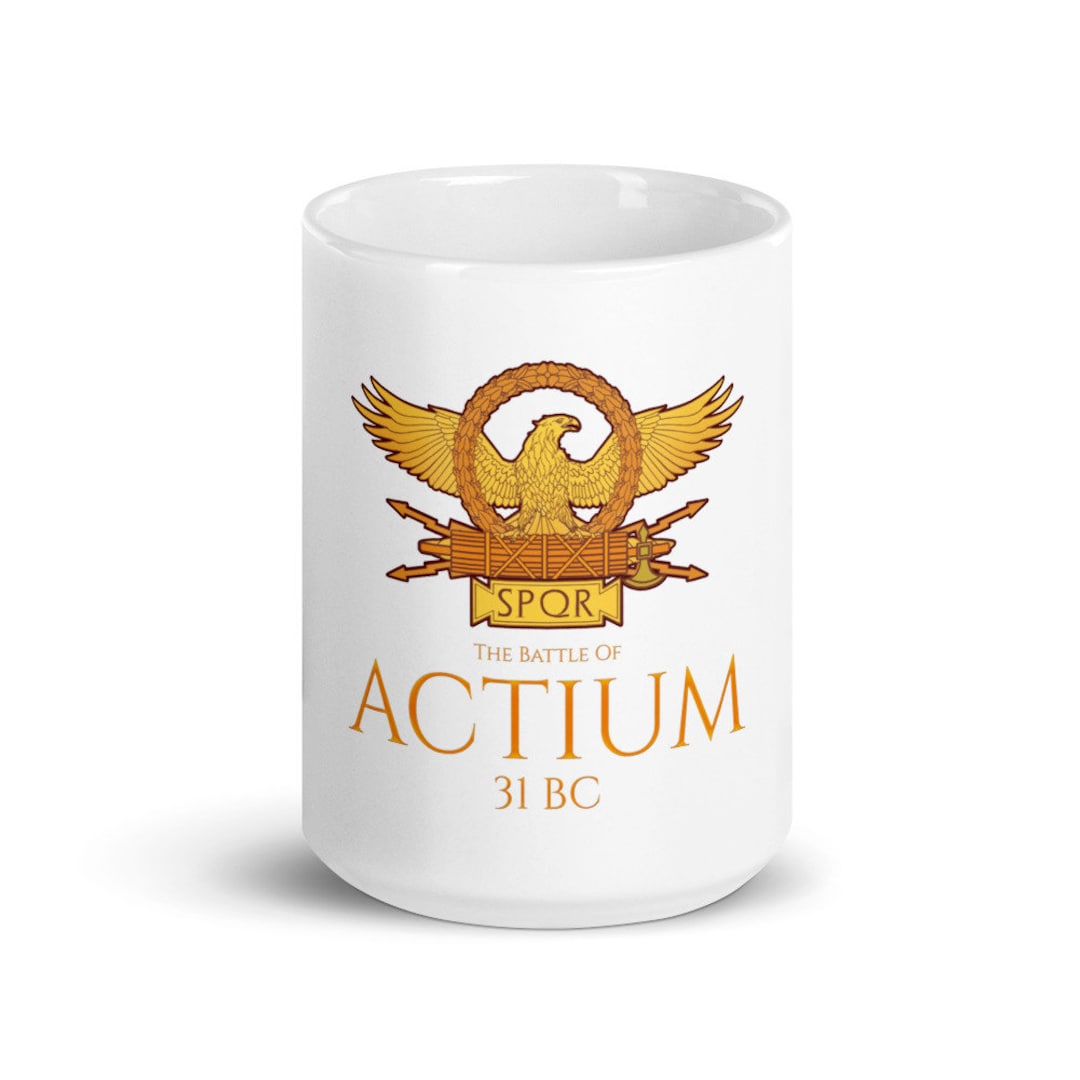 Roman Eagle SPQR the Battle of Actium White Glossy Mug - Etsy
