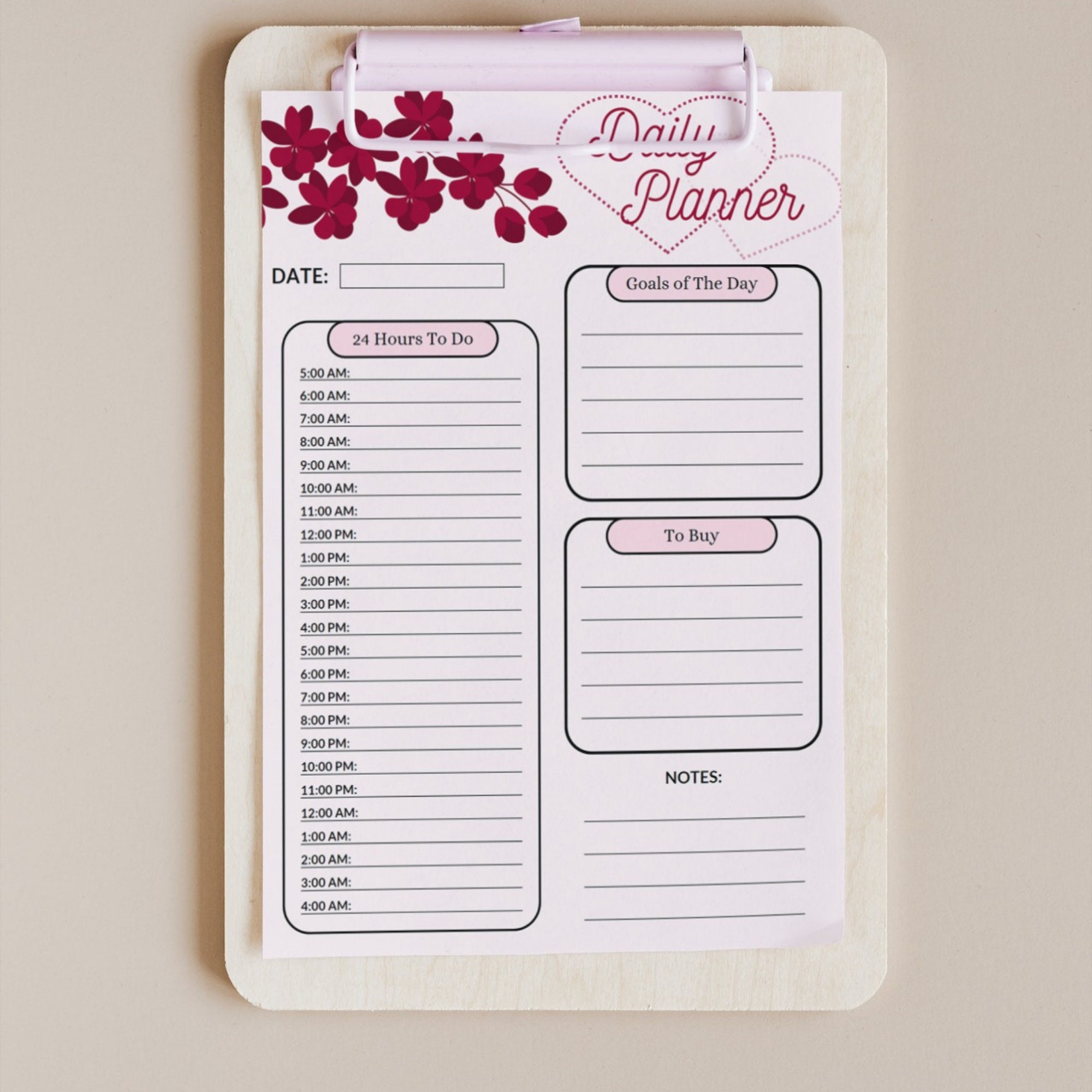 Daily Planner Print, Weekly Planner Print, Monthly Planner Print ...