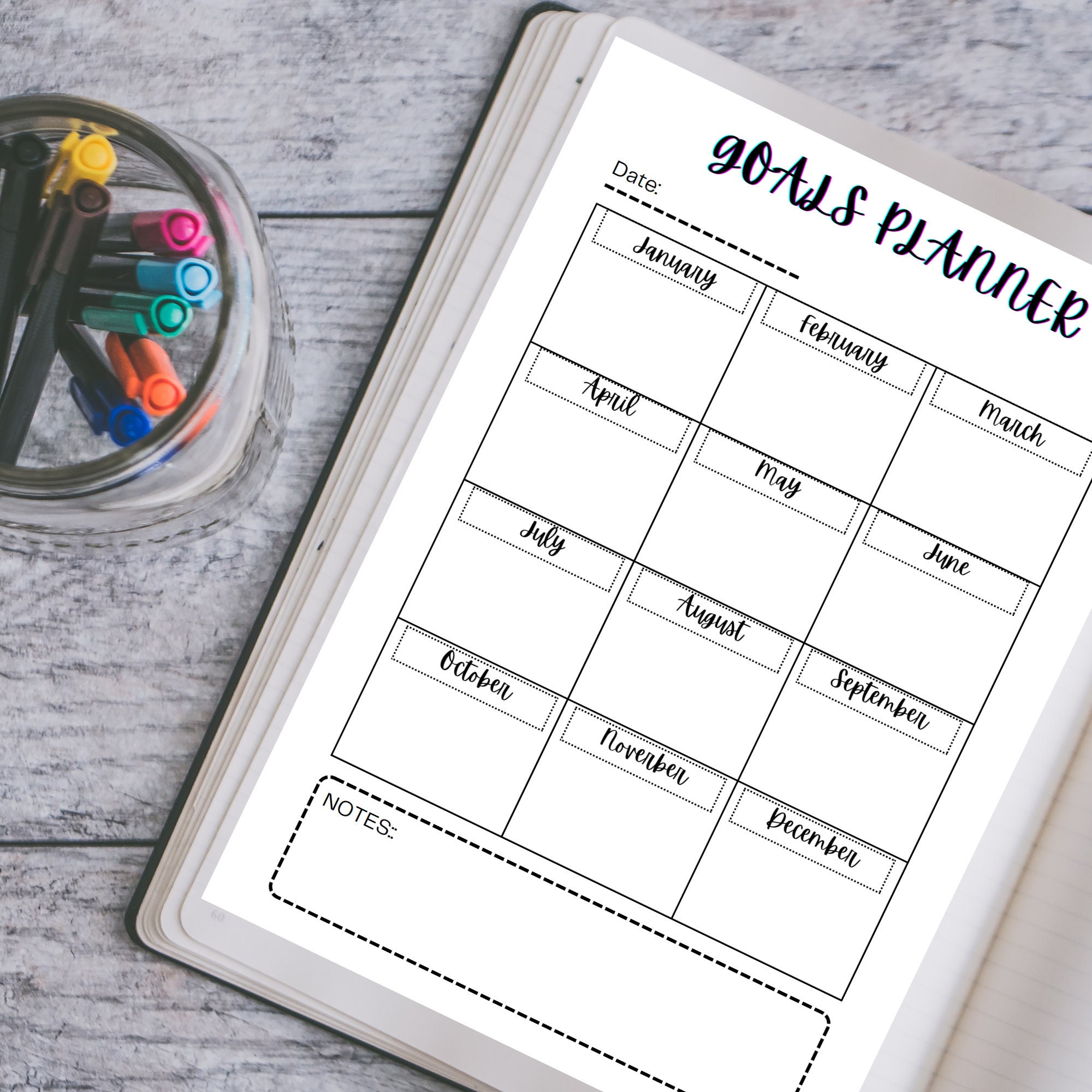 Goal Planner, Goal Setting, Goal Planner Printable, Minimalist Planner ...