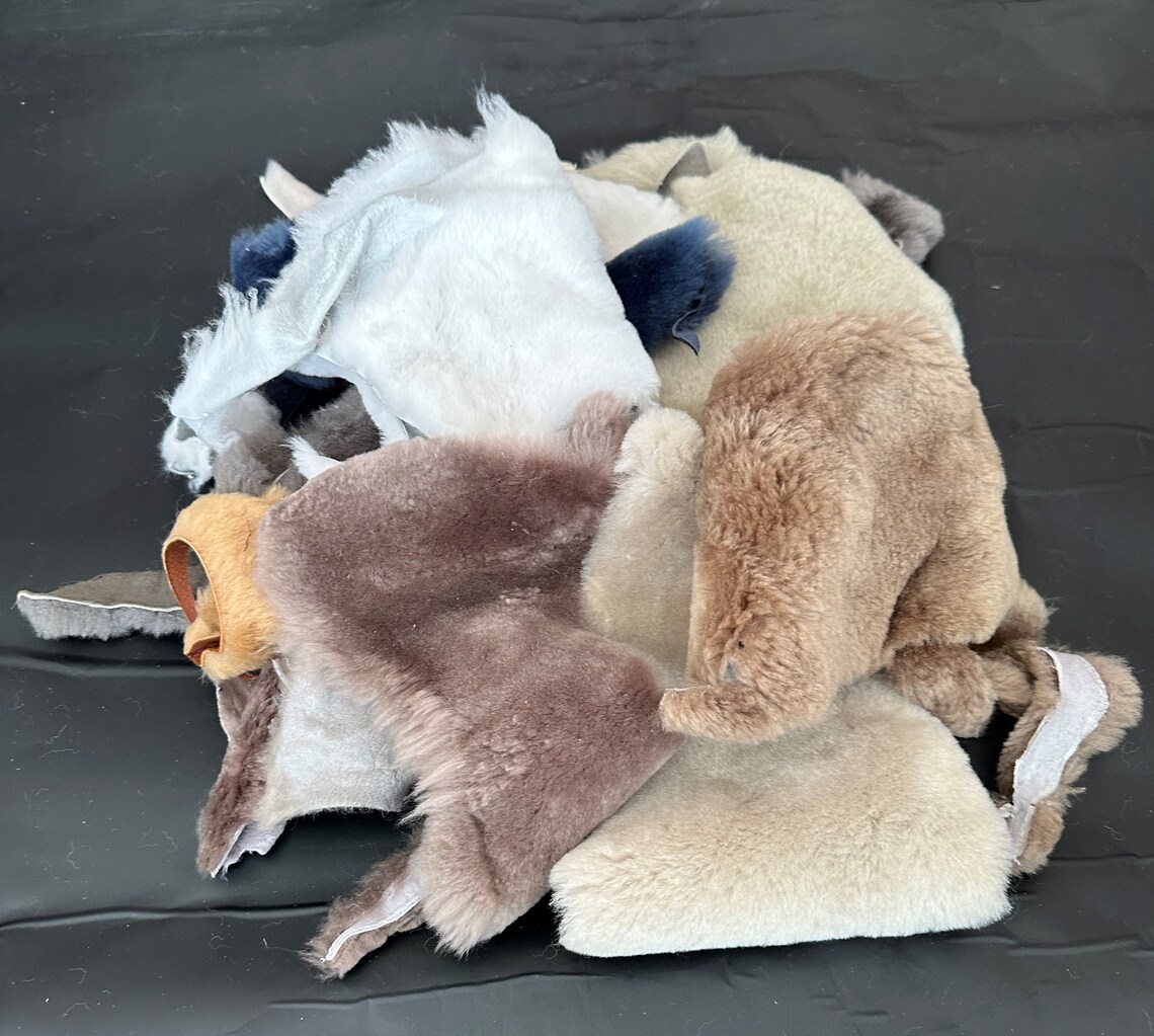 Genuine Sheepskin Scraps, Fur Remnants, Sheepskin Pieces, Scraps for ...