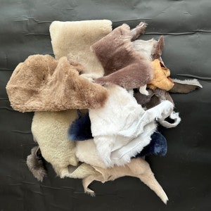 Genuine Sheepskin Scraps, Fur Remnants, Sheepskin Pieces, Scraps for ...