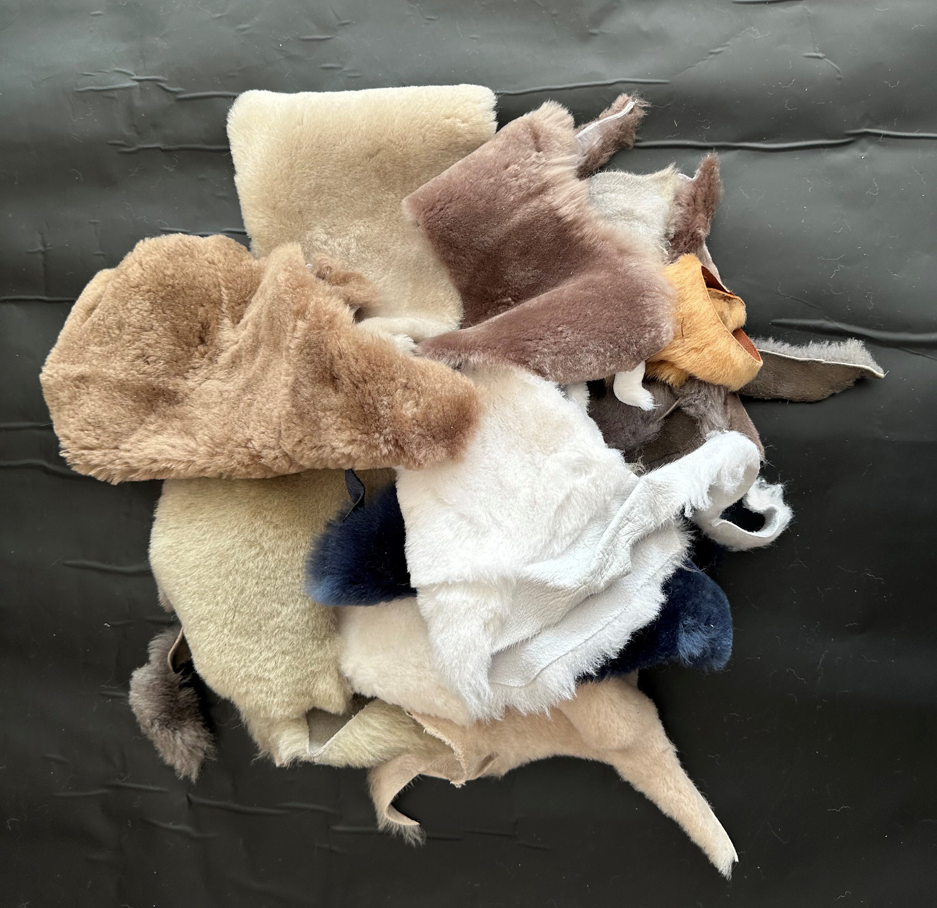 Genuine Sheepskin Scraps, Fur Remnants, Sheepskin Pieces, Scraps for ...