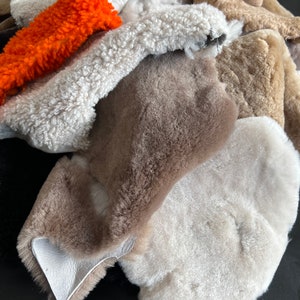 Genuine Sheepskin Scraps, Fur Remnants, Sheepskin Pieces, Scraps for ...