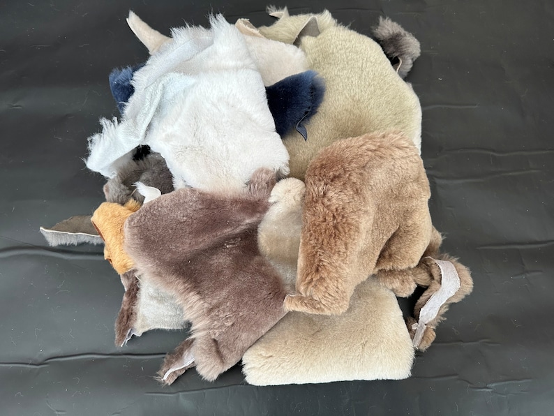 Genuine Sheepskin Scraps, Fur Remnants, Sheepskin Pieces, Scraps for ...