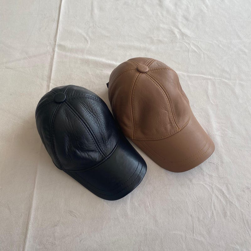 Leather Baseball Cap - Etsy
