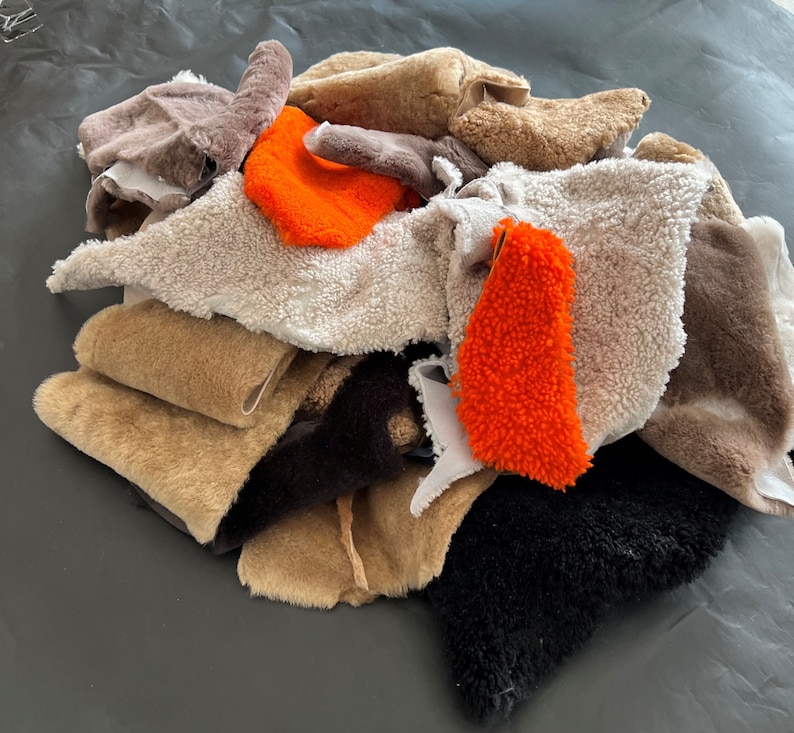 Genuine Sheepskin Scraps Fur Remnants Sheepskin Pieces - Etsy