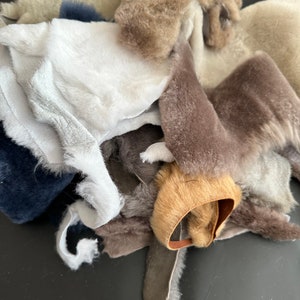 Genuine Sheepskin Scraps, Fur Remnants, Sheepskin Pieces, Scraps for ...