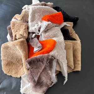 Genuine Sheepskin Scraps, Fur Remnants, Sheepskin Pieces, Scraps for ...