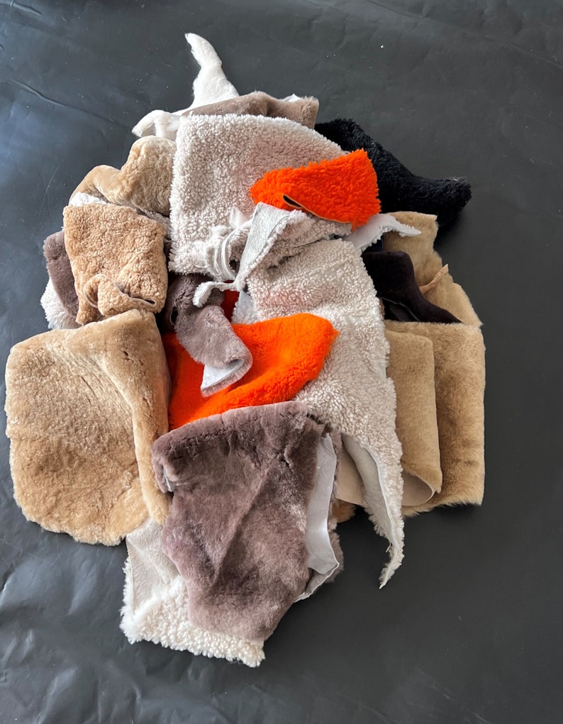 Genuine Sheepskin Scraps Fur Remnants Sheepskin Pieces - Etsy