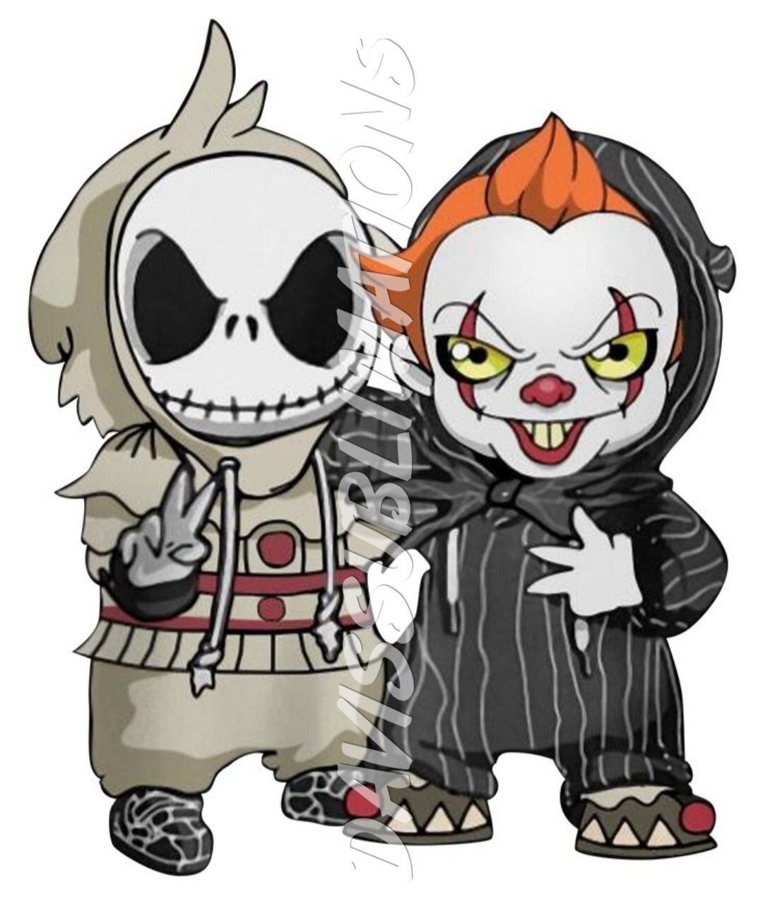 Ready to Press Jack Skellington and Pennywise Sublimation - Etsy