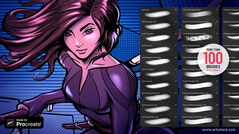 Halftone Brushes for Procreate - Etsy