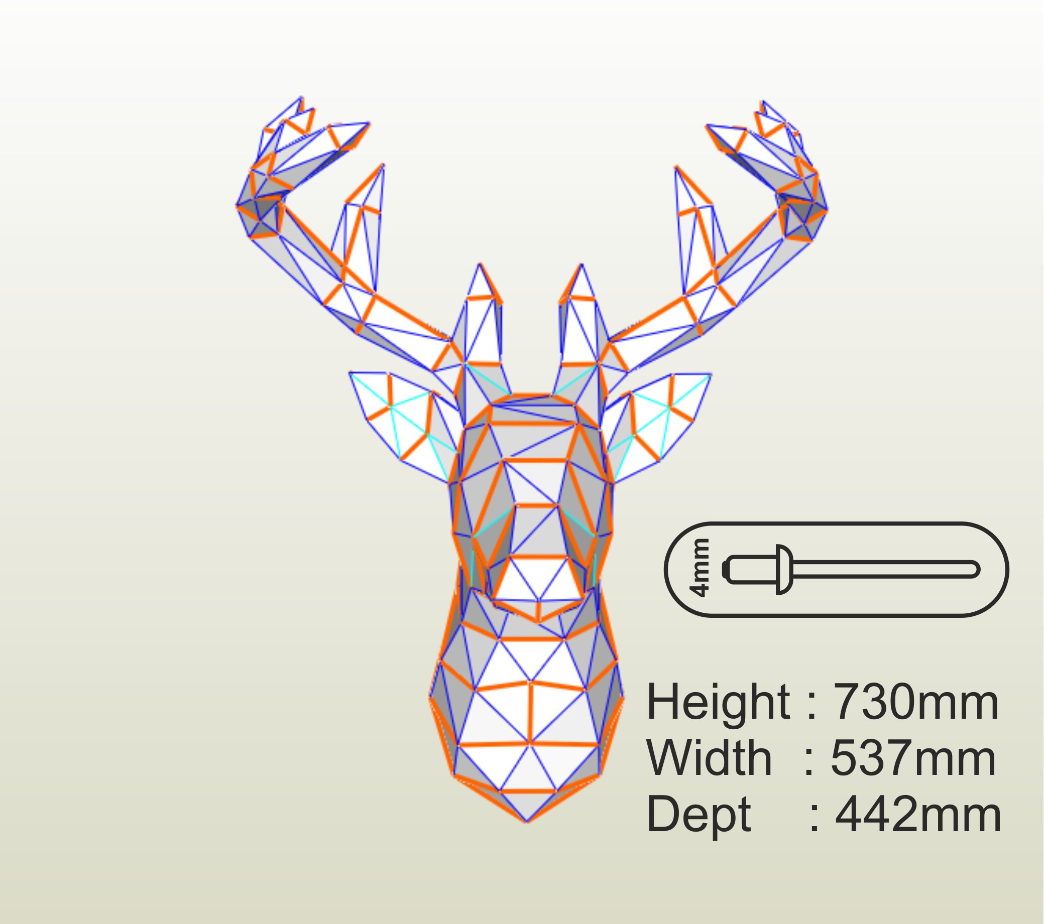 Deer Head DXF Laser Cutting File. in a Way That Does Not Require ...