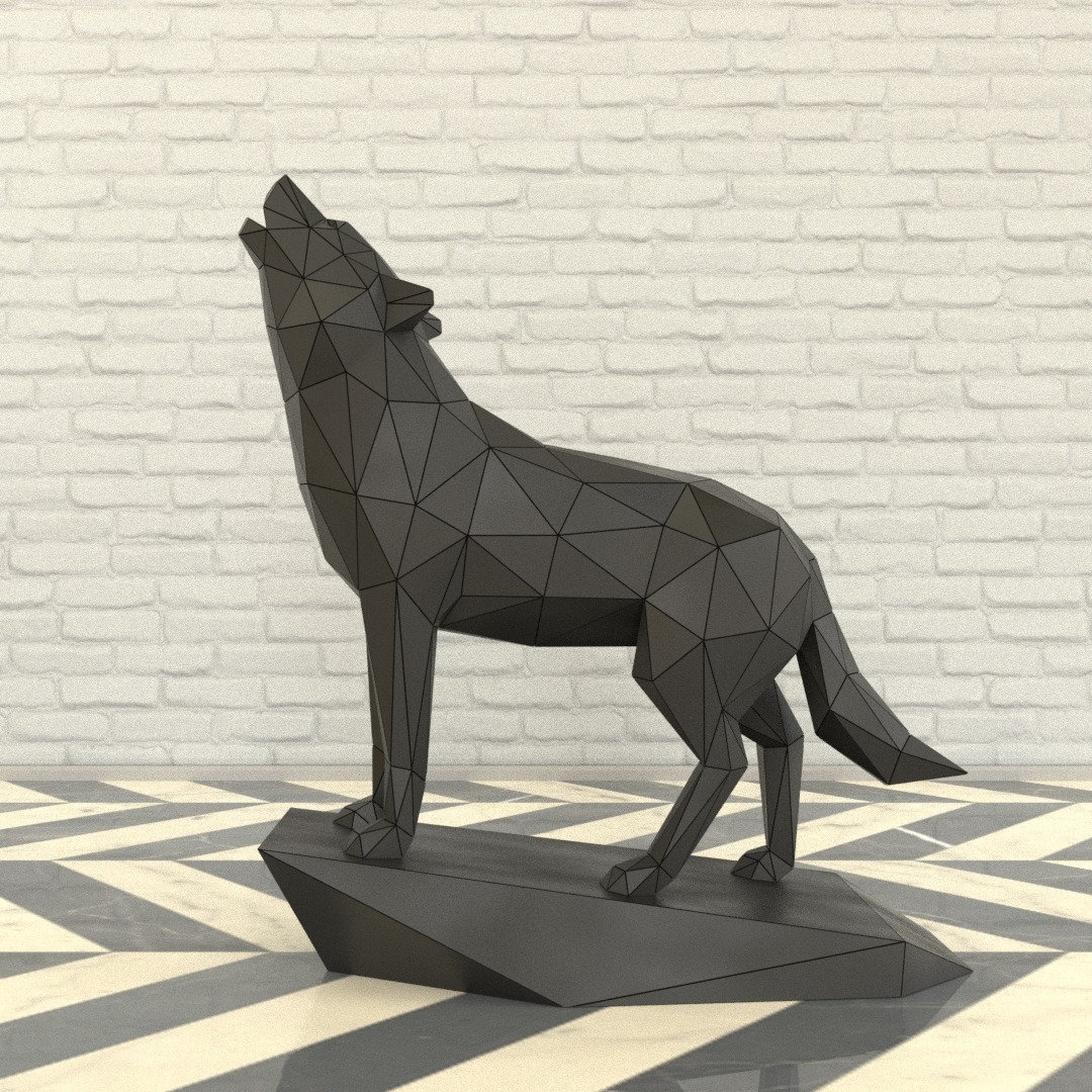 Wolf DXF Laser Cutting File. in a Way That Does Not Require Welding. - Etsy