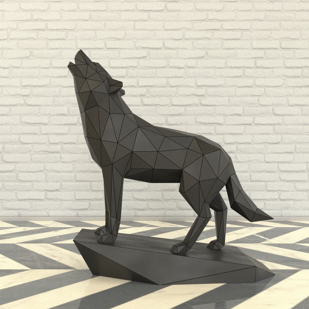 Wolf DXF Laser Cutting File. in a Way That Does Not Require Welding. - Etsy