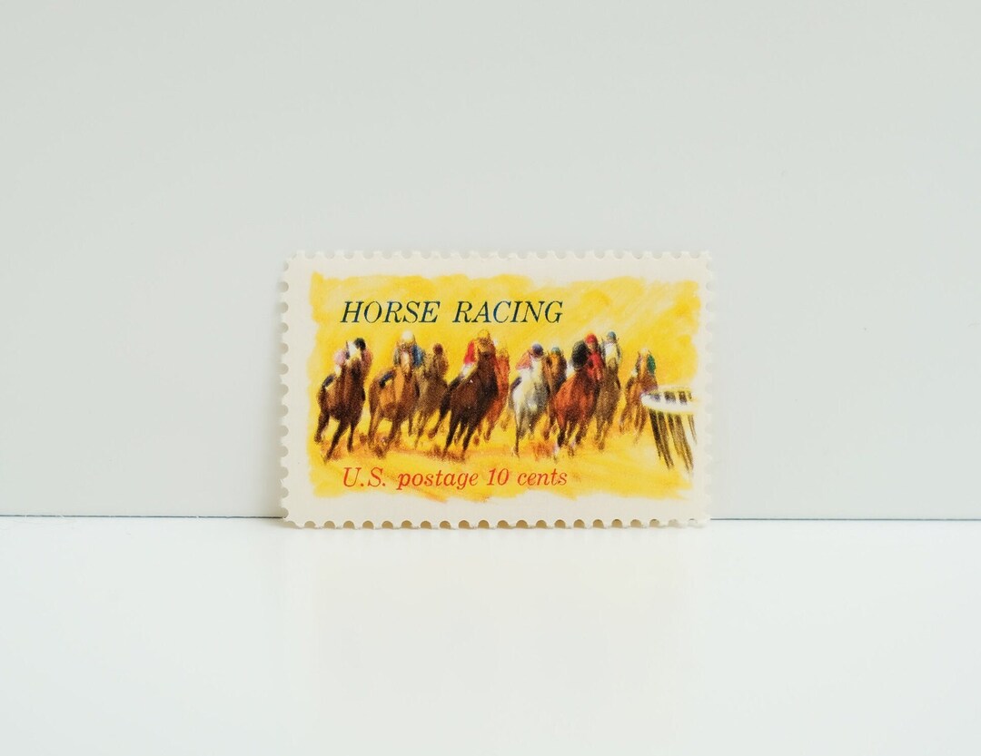 Vintage Unused Stamp - Kentucky Derby Horse Racing - 10 Cents - Etsy