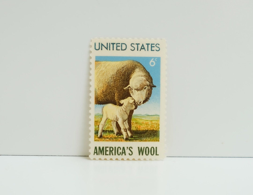 Vintage Unused Stamp - American Wool Industry - 6 Cents - Etsy