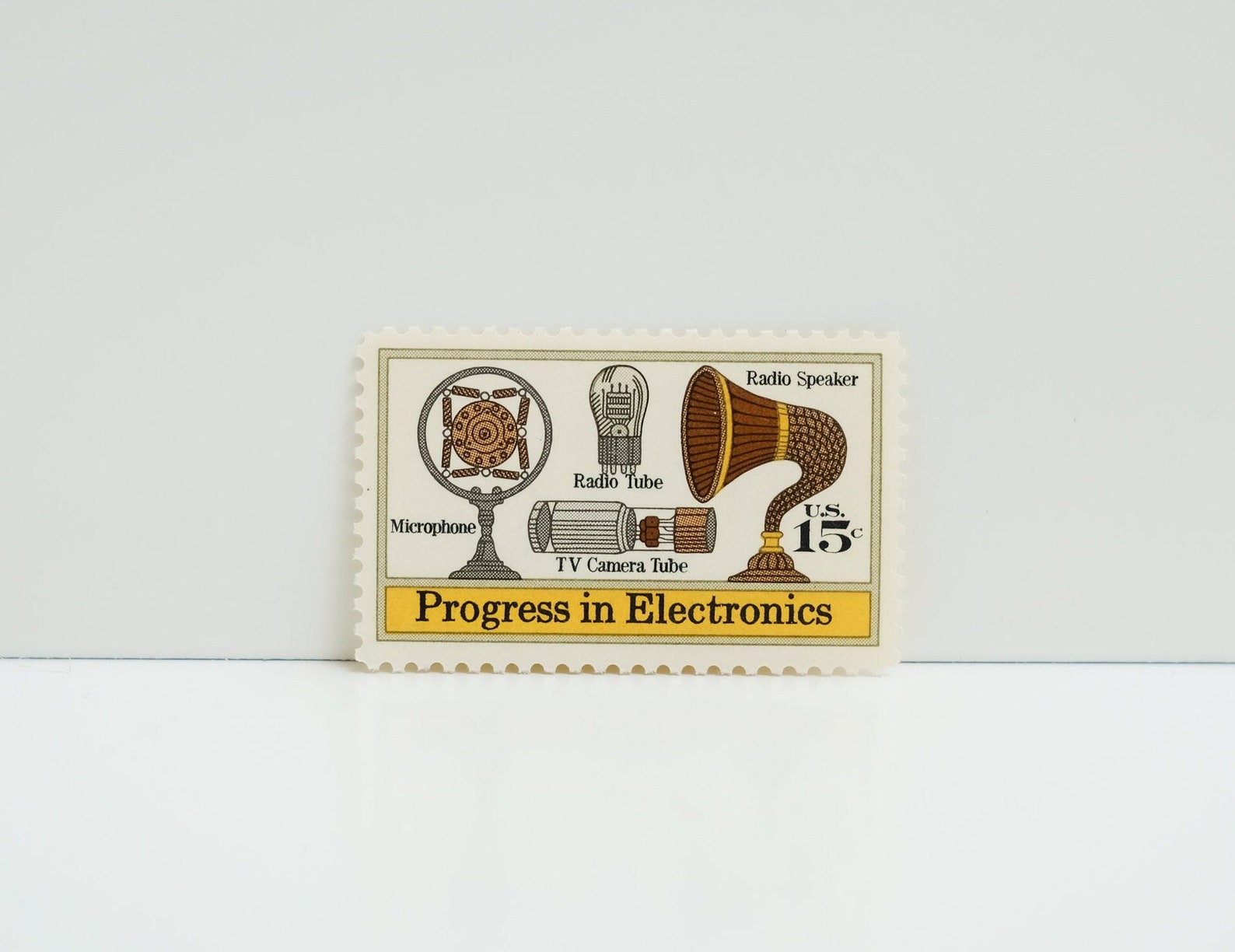 Vintage Unused Stamp - Progress in Electronics - 15 Cents - Etsy