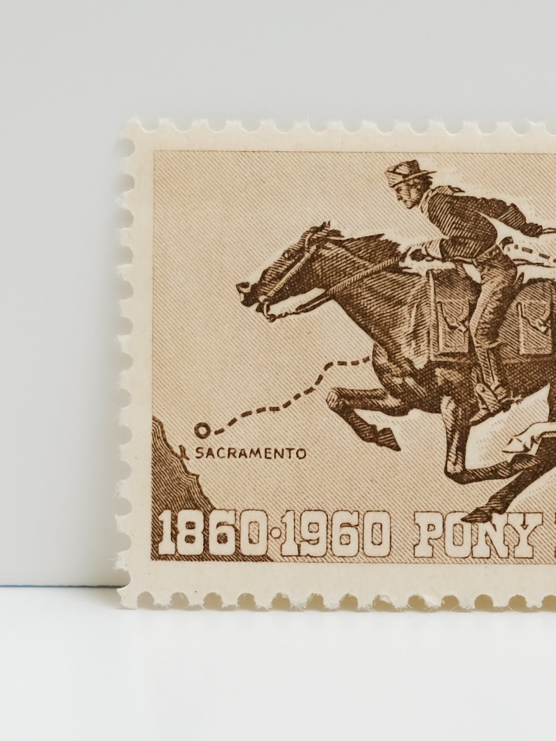 Vintage Unused Stamp - Pony Express - 4 Cents - Etsy