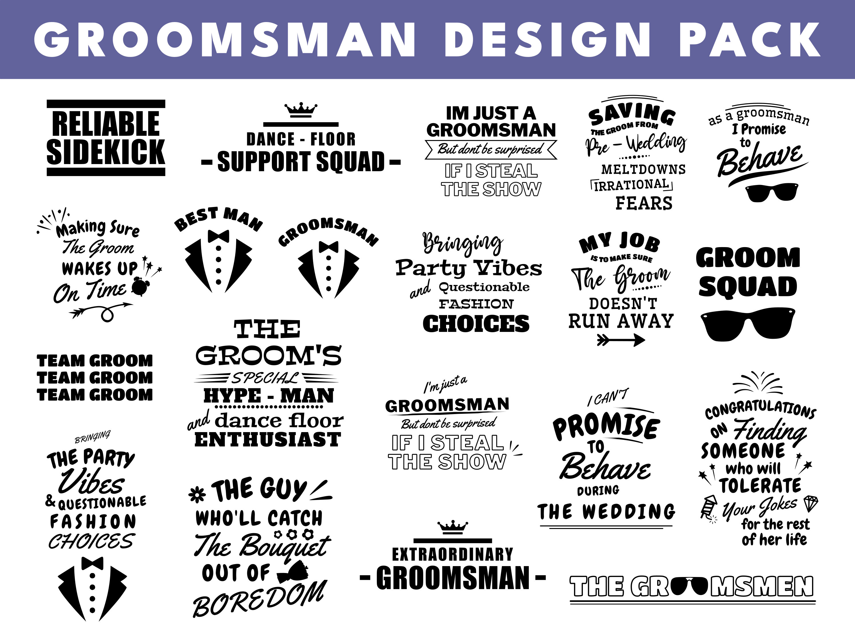 Groomsman Svg Bundle, Groomsman Quotes Svg, Funny Groomsman Quotes ...