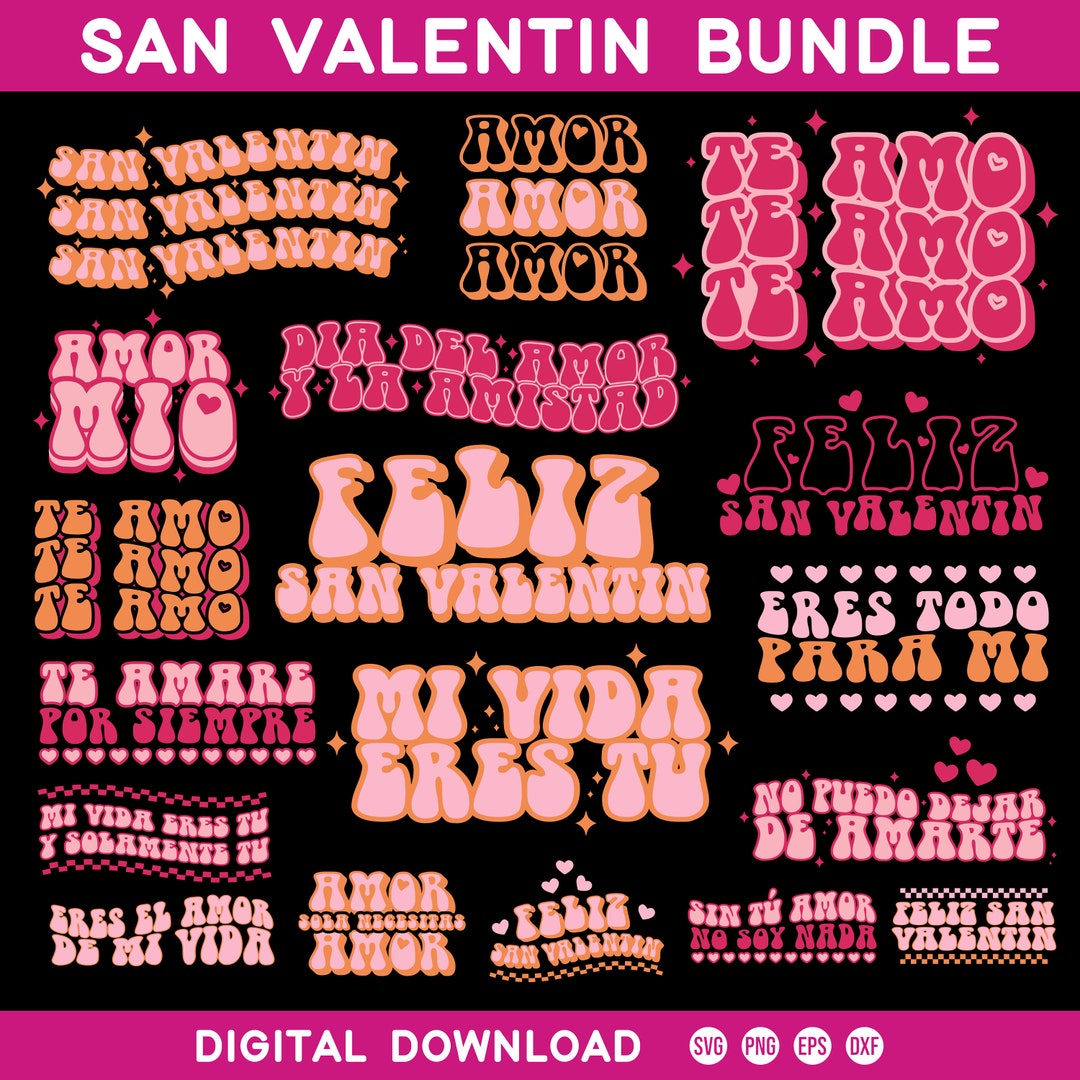 San Valentin Svg Bundle, San Valentin Png, Groovy San Valentin, Svg ...