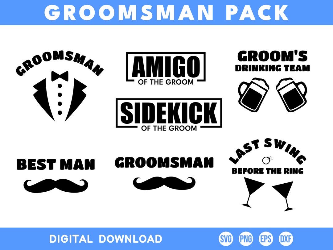 Groomsman Svg Bundle, Funny Groomsman Quotes, Wedding Svg, Groom Crew ...
