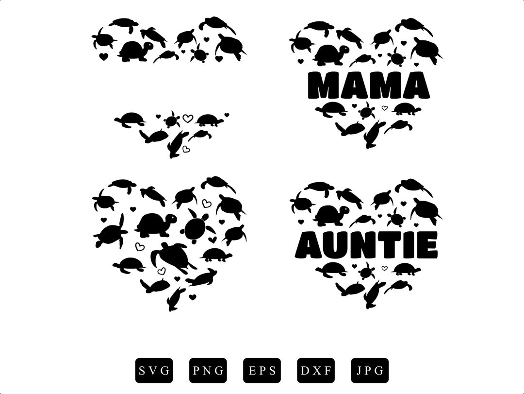 Sea Turtle Svg, Turtle Monogram Svg, Auntie Svg, Turtle Mom Svg, Sea ...