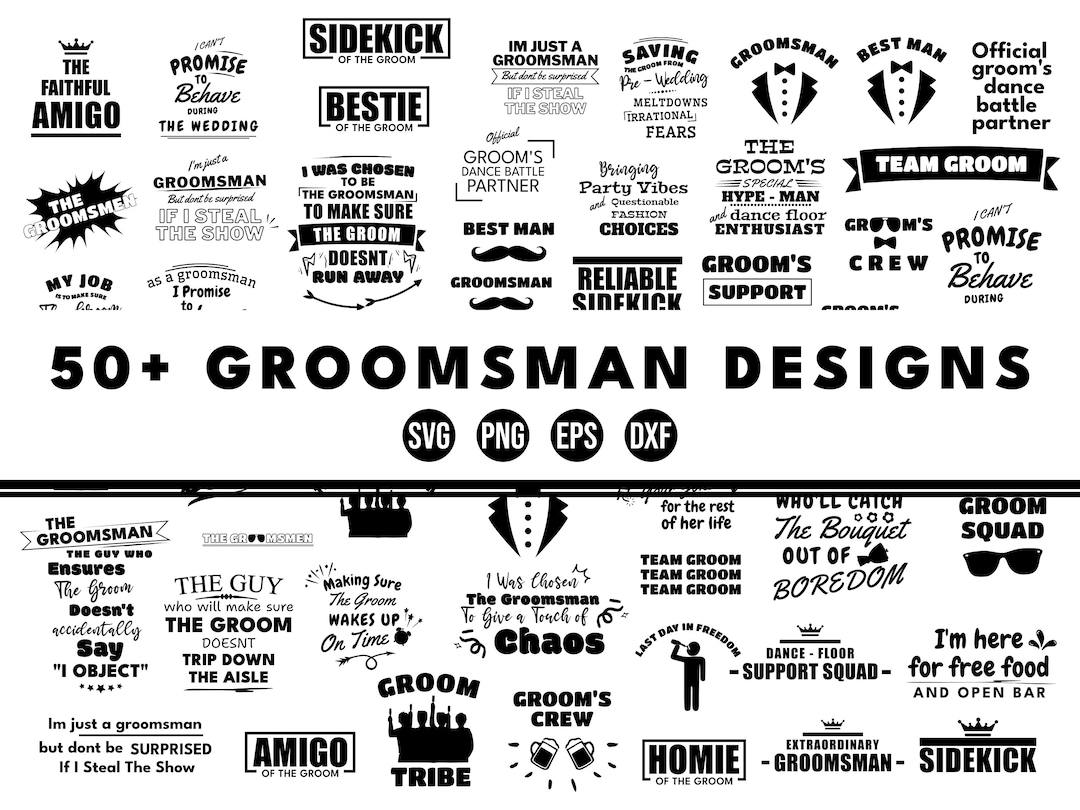 Groomsmen Svg Bundle, Groomsman Svg, Groom Squad Svg, Groom Crew Svg ...