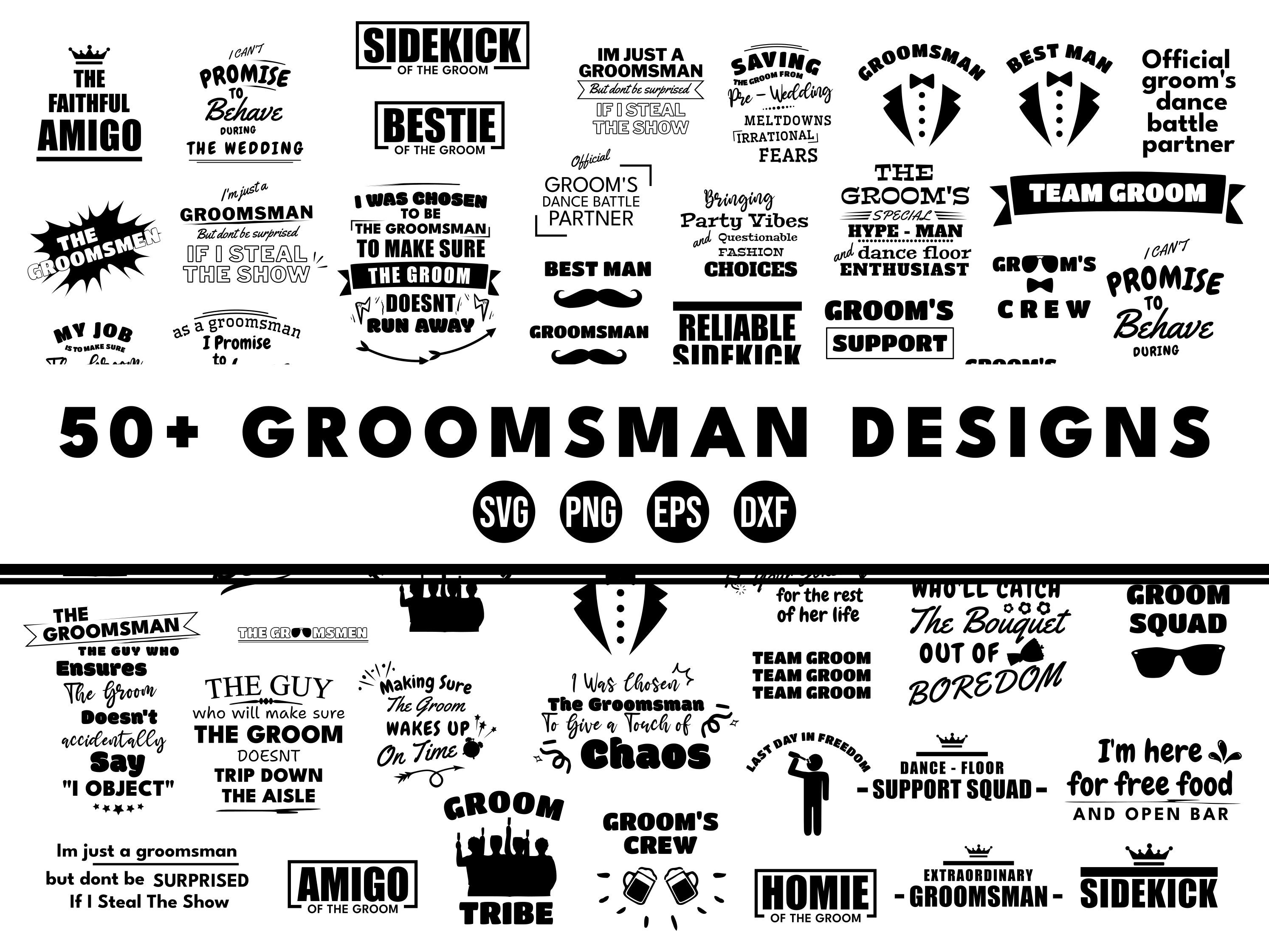 Groomsmen Svg Bundle, Groomsman Svg, Groom Squad Svg, Groom Crew Svg ...