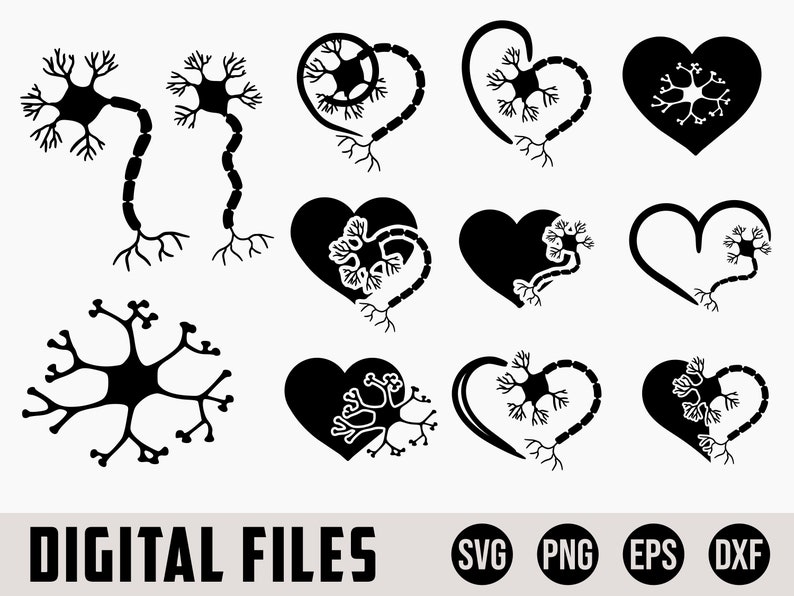 Neurons Svg, Dopamine Svg, Brain Clipart, Neuro Nerves, Biology Svg ...